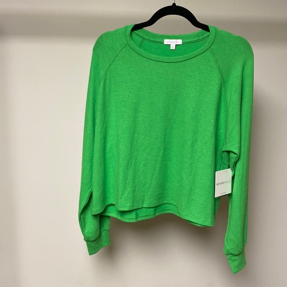 Beyond Yoga | Tops | Beyond Yoga Slouchy Lounge Pullover Honeydew Pop ...